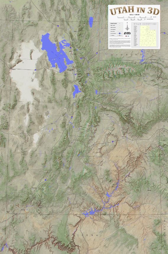 Utah In 3D – The Natural Resources Map & Bookstore
