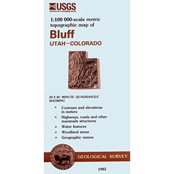Bluff, Utah - 30x60 Minute USGS Topographic Map – Natural Resources Map ...