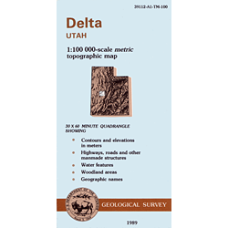 Delta, Utah - 30x60 Minute Series Topo Map – Natural Resources Map ...