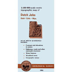 Dutch John, Utah - 30x60 Minute USGS Topographic Map – The Natural ...