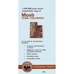 Moab, Utah - 30x60 Minute USGS Topographic Map – The Natural Resources ...