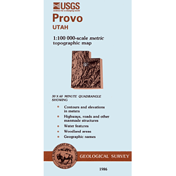 Provo, Utah - 30x60 Minute USGS Topographic Map – Natural Resources Map ...