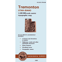 Tremonton, Utah - 30x60 Minute USGS Topographic Map – Natural Resources ...