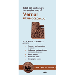 Vernal, Utah - 30x60 Minute USGS Topographic Map – Natural Resources ...