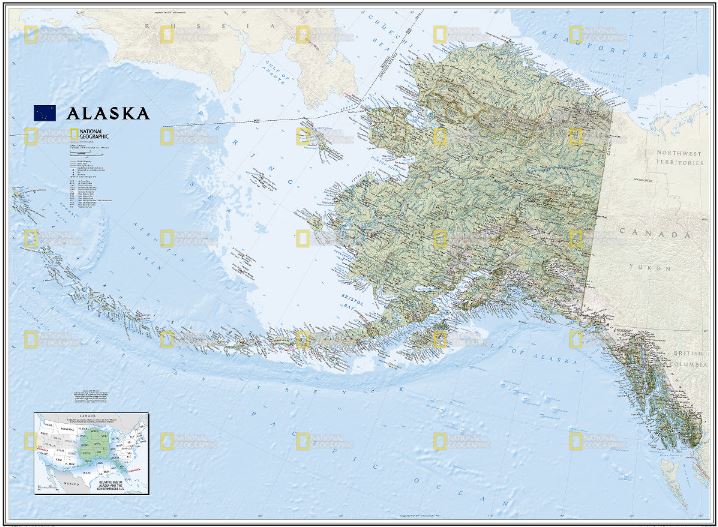National Geographic Alaska Classic Wall Map – The Natural Resources Map ...