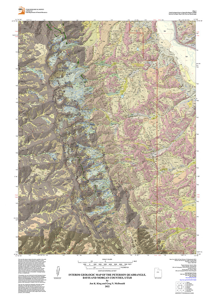 Interim Geologic Map of the Peterson Quadrangle, Davis and Morgan Coun ...