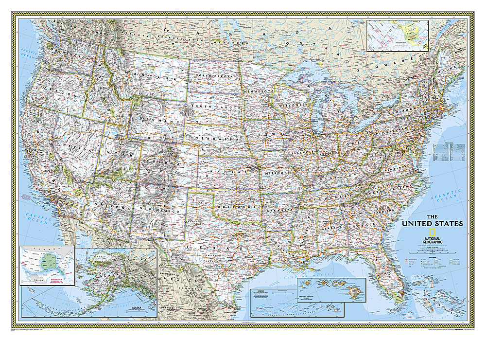 National Map Of Usa