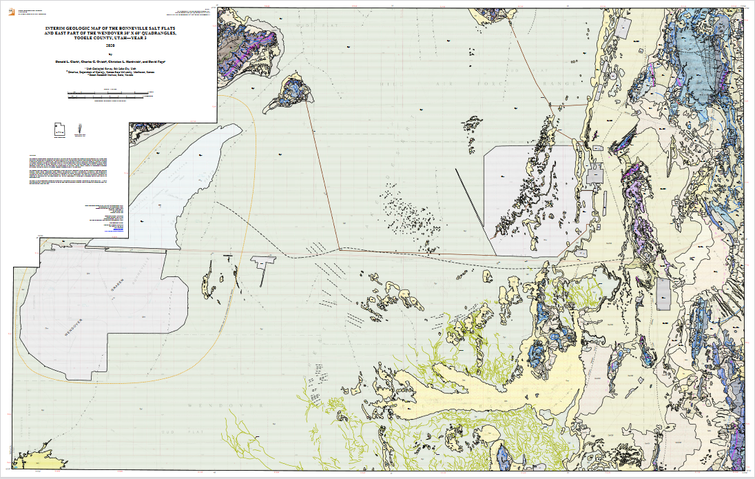 Interim Geologic Map of the Bonneville Salt Flats and East Part of the ...