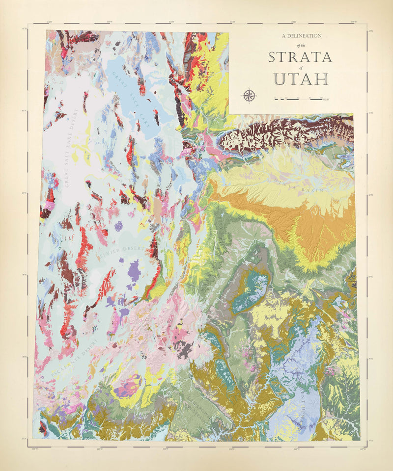 Utah Wall Maps – Natural Resources Map & Bookstore