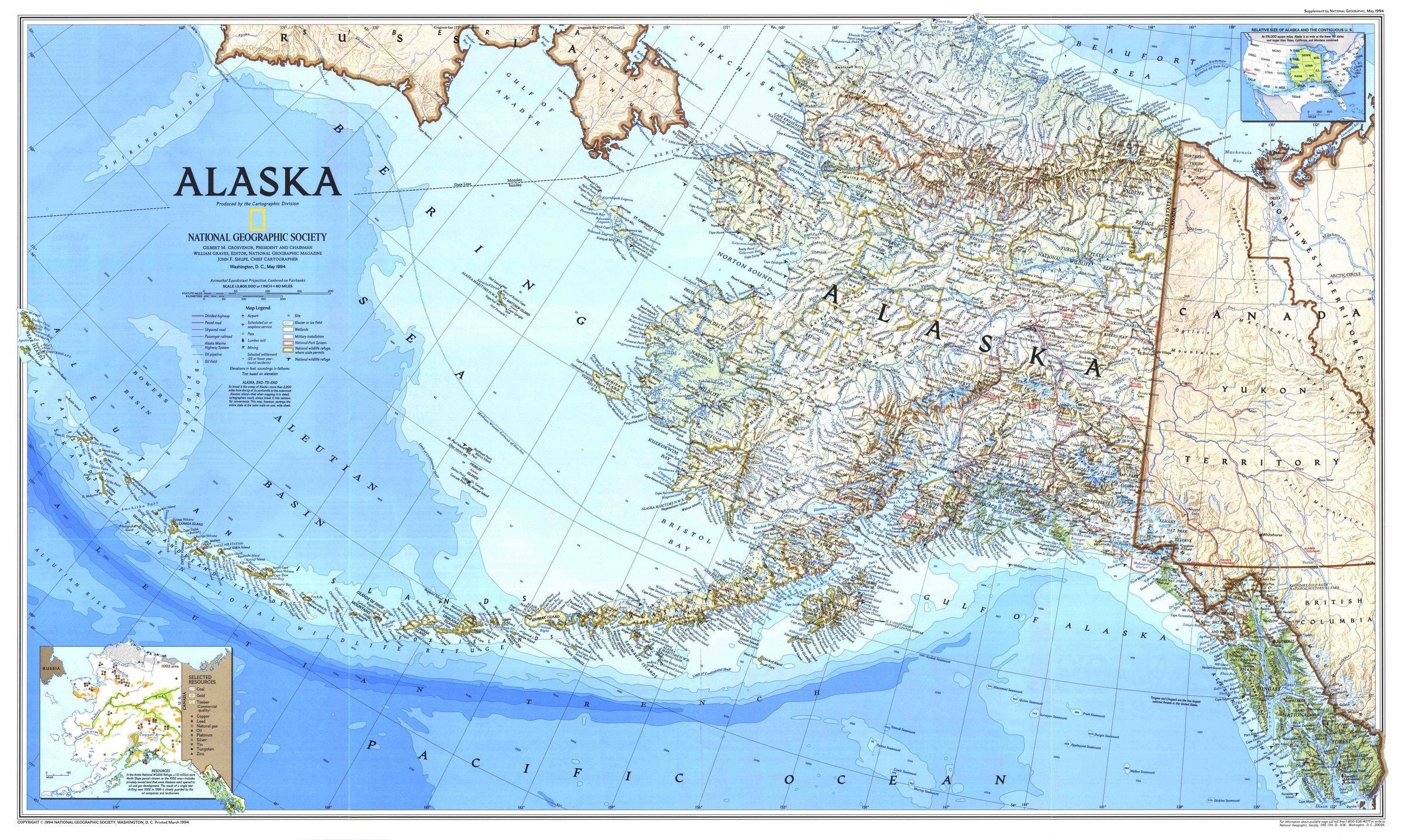 National Geographic Alaska Classic Wall Map – The Natural Resources Map ...