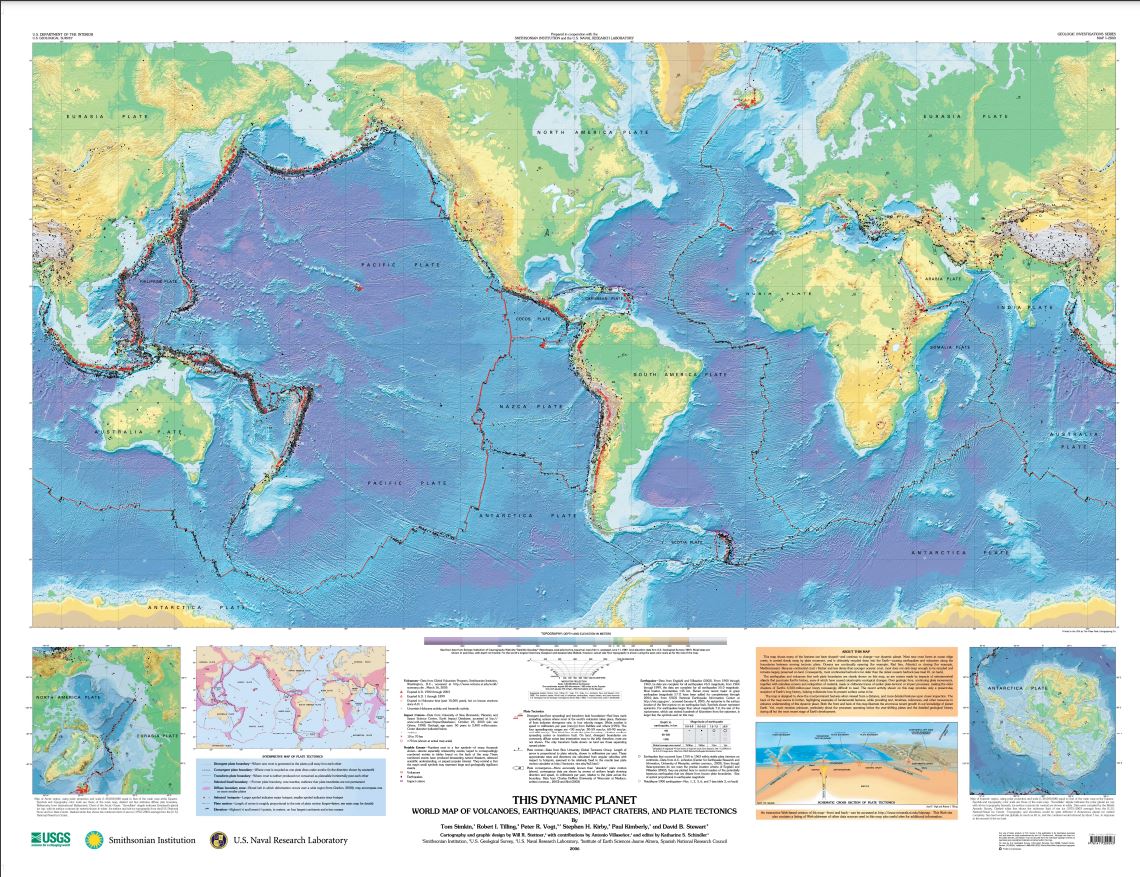 Earthquakes And Volcanoes Map