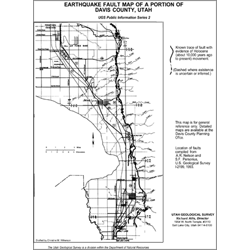 Earthquake fault map of a portion of Davis County, Utah (PI-2 ...