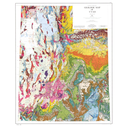 Geologic map of Utah 1980 (M-A1) – The Natural Resources Map & Bookstore