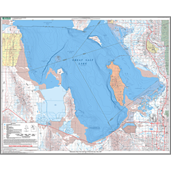 Bathymetric Great Salt Lake South – Natural Resources Map & Bookstore